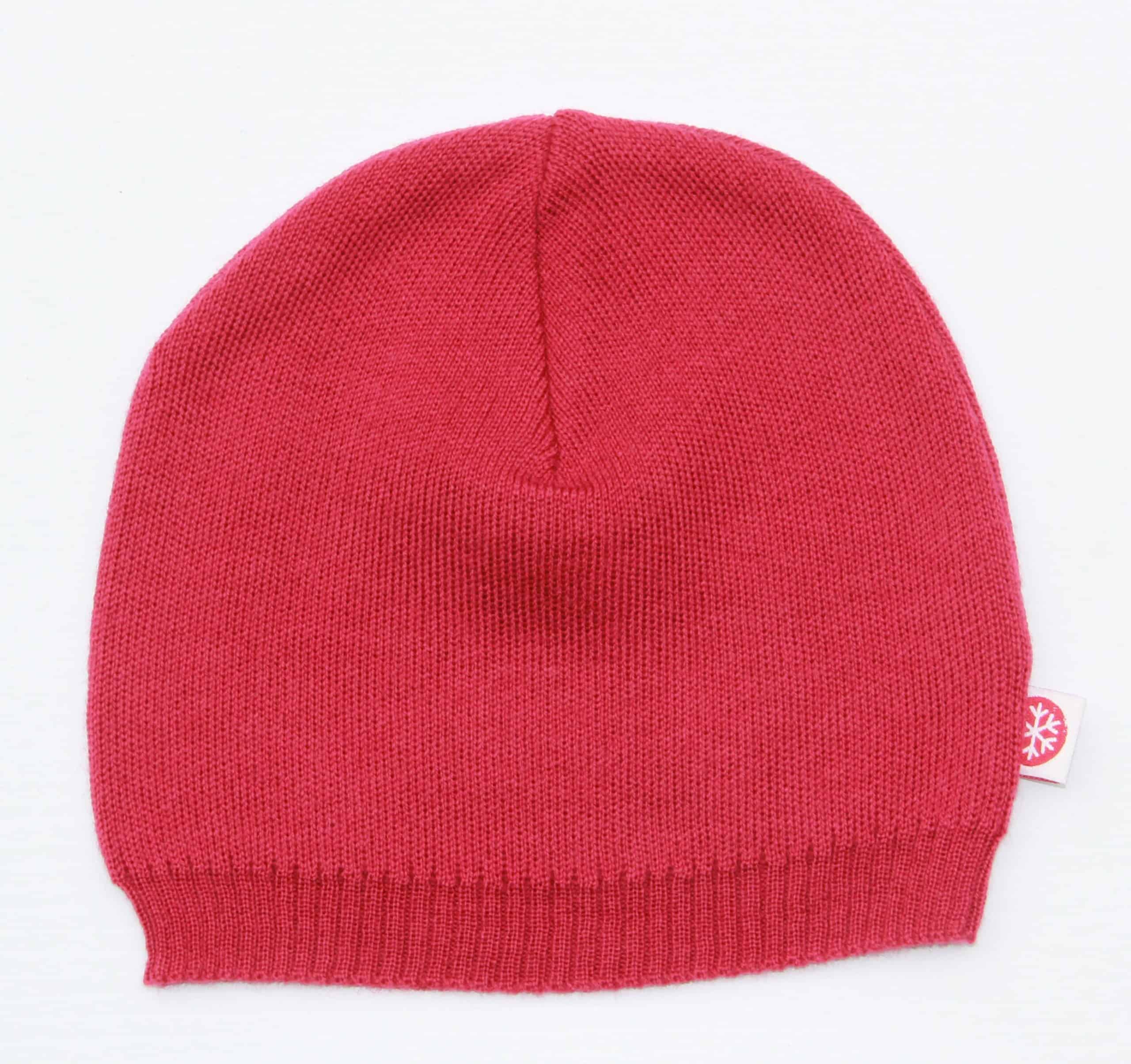 Beanie - Raspberry, by Snowdrop Merino | Jumpers grown for Kids